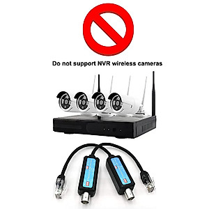 IP Passive Extender Ethernet Over Coax 1-CH, IP Network to Coaxial Transmitter IP Network Converter Fit CCTV Camera UTP RG59/ RJ45 4-Wired 1236 Cable No. BNC Video Balun Only Fit POE Camera System
