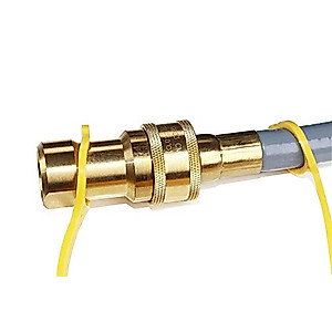 DOZYANT 12 Feet 1/2 inch ID Natural Gas Grill Hose with Quick Connect Fittings Assembly for Low Pressure Appliance -3/8 Female to 1/2 Male Adapter for Outdoor NG/Propane Appliance - CSA Certified