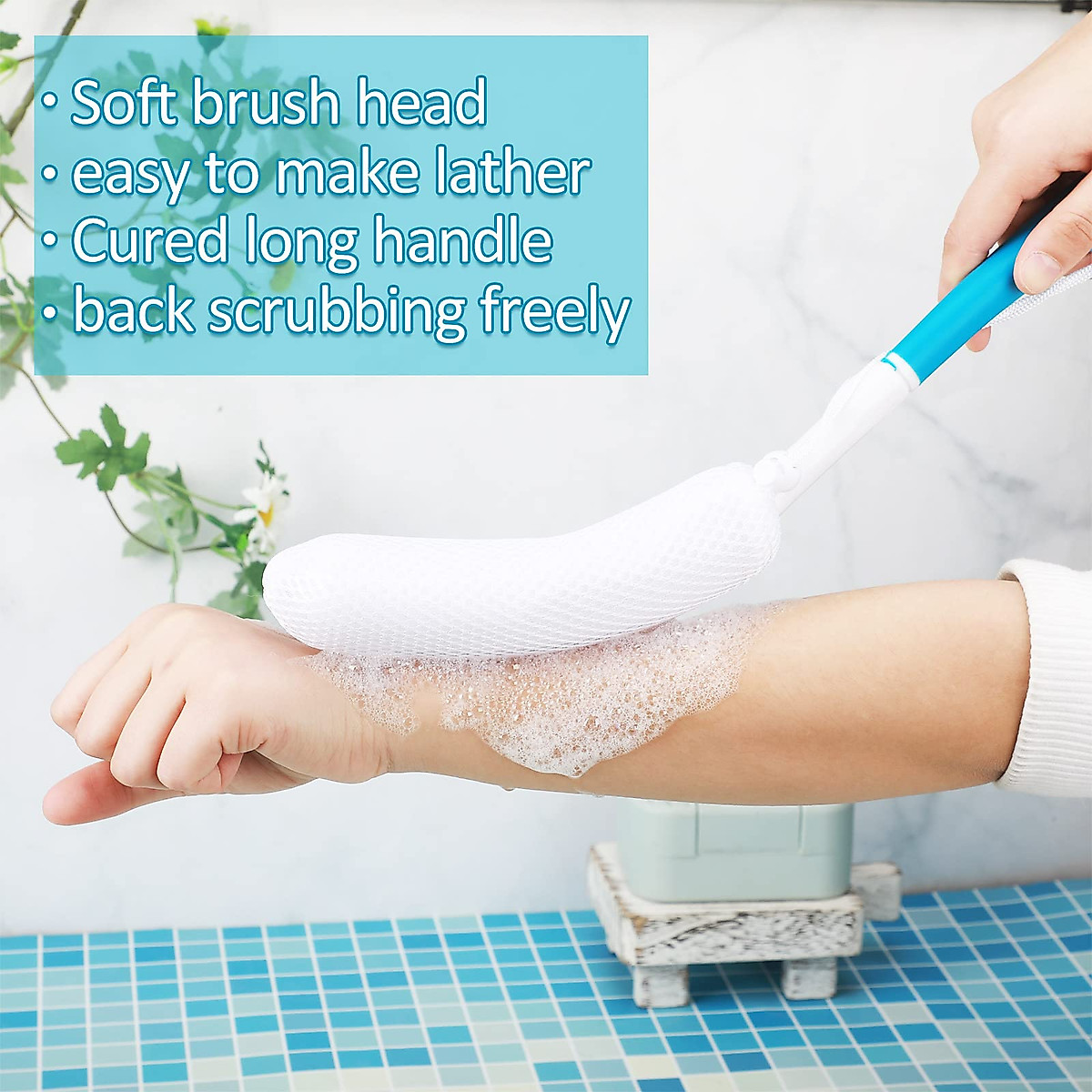 3 Pcs Extended Reach Comfort Kit Portable Bidet Body Brush and Toilet Aids for Wiping Set, Elderly Assistance Butt Cleaner Shower Brush Travel Bidet for Pregnant Physically Challenged Bath Tools