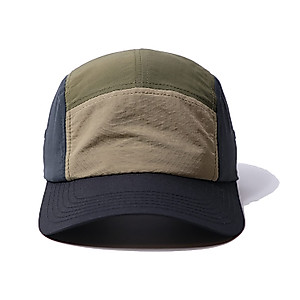 CLAPE Unstructured 5 Panel Hat Lightweight UPF50+ Sun Hats Quick Dry Outdoor Sports Running Cap (BO32-ArmyGreen)