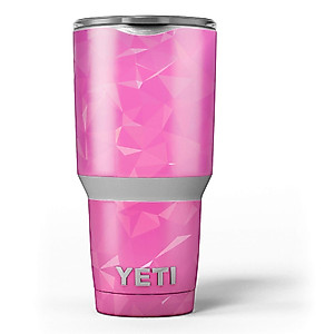 Design Skinz Pink Geometric V15 - Skin Decal Vinyl Wrap Kit Compatible with The Yeti Rambler Cooler Tumbler Cups