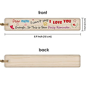 Wooden & Antique - Dear Mom, I Can't Say I Love You Enough, So This is Your Remainder. Wooden Bookmarks, Special Design Wooded Signed Bookmarks for Women, Book Markers for Men