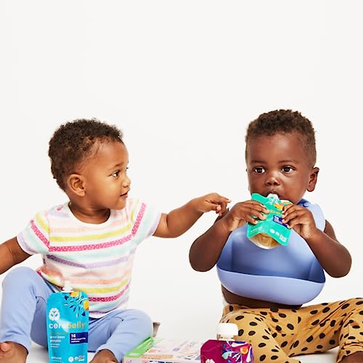 Cerebelly Organic Baby Food Pouches Kale Sweet Potato Apple (4 Ounce, 6 Count) - Toddler Snacks - 16 Brain-supporting Nutrients from Superfoods - Healthy Snacks, Gluten-Free, BPA-Free, No Added Sugar