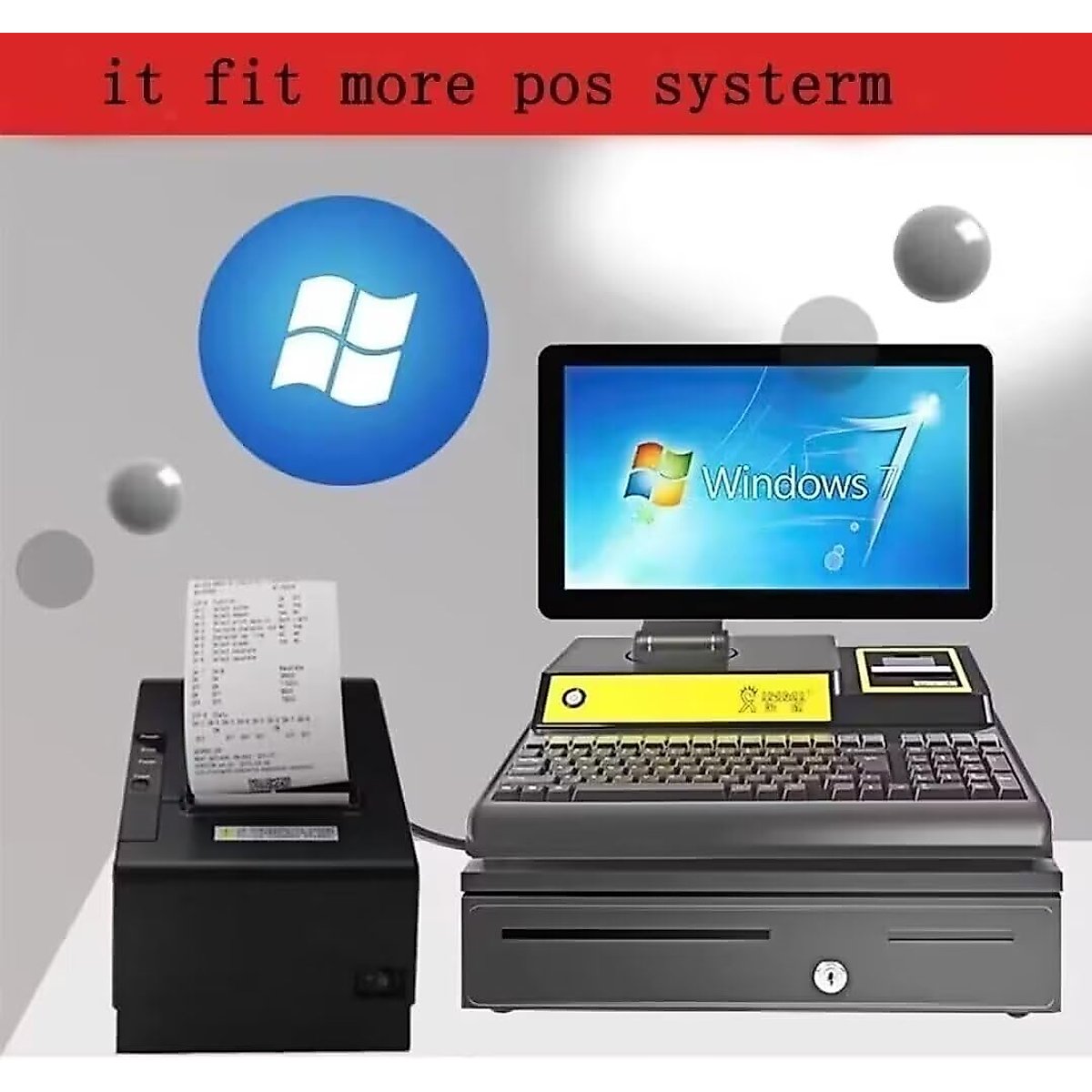 pos kithcen printer,Bluetooth Ethernet/LAN 80mm Restaurant Auto cutter wireless android thermal receipt bill ticket printer,NOT for ios/ipad/MAC/Doordash/Square/Uber(Bluetooth+LAN/Ethernet+USB)