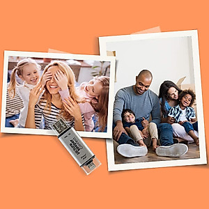 Picture Keeper Connect Photo & Video USB Flash Drive for Apple, Android, and PC Devices, 128GB Thumb Drive