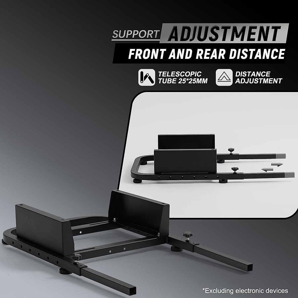 Supllueer Racing Seat Bracket Used with Racing Wheel Stand to Form Sim Cockpit Fit for Anman Marada Dardoo Minneer Adjustable Universal Sim Race Mount Support DIY, Excluding Seat