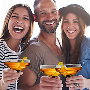 6 Sets of Crystal Martini Glass, Ultra Clear, Elegant Wine Glass, 100% Hand Blown, Dishwasher safe, Classy and Reusable Packaging