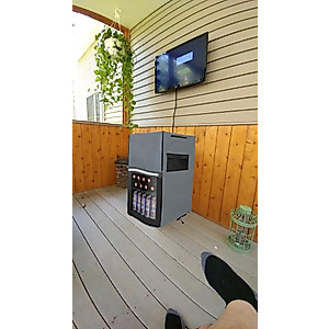 XCZ Beverage Refrigerator Cover, Wine Mini Refrigerator Cover, Waterproof, Sunproof, Dustproof, Fits Most Small Refrigerators and Beer Refrigerators.20 L x 20 "W x 33 "H, Gray (Cover Only)