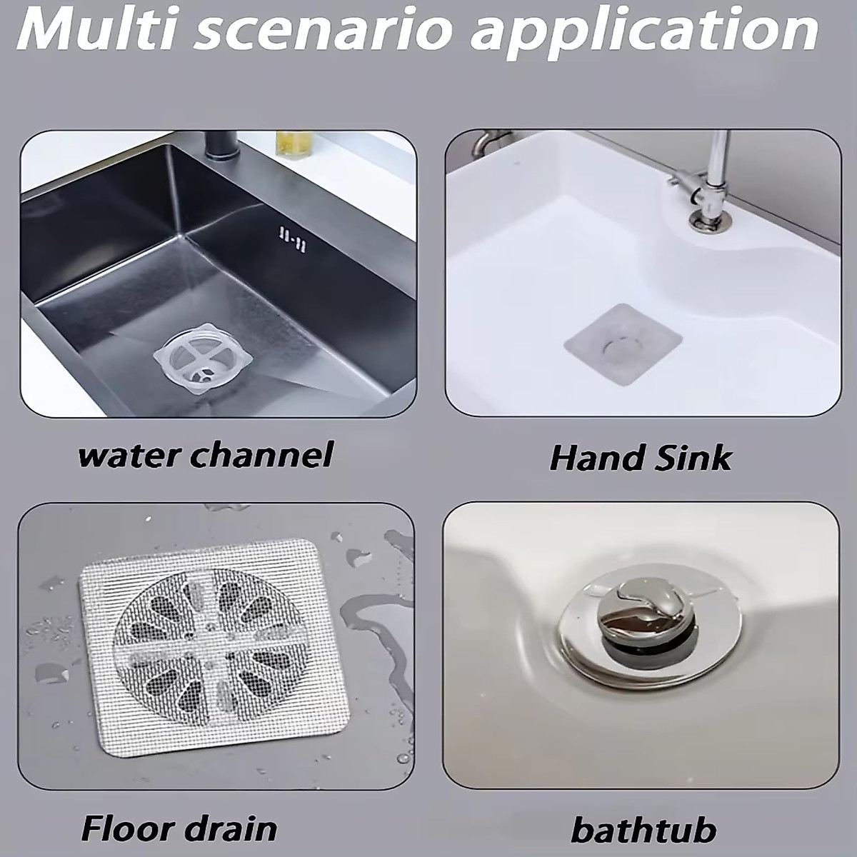 20/30/50PCS Pack Einweg Filterflicken, Disposable Filter Patches for Drain, Disposable Shower Drain Hair Catcher Mesh Stickers for Shower Bathroom, Laundry, Bathtub, Kitchen, Sink (20pcs)