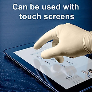 FifthPulse Medical Examination Latex Gloves Large - 100 Count - Powder Free - Extra Thick 4.5 Mil - Natural Color - Non Sterile Disposable Gloves