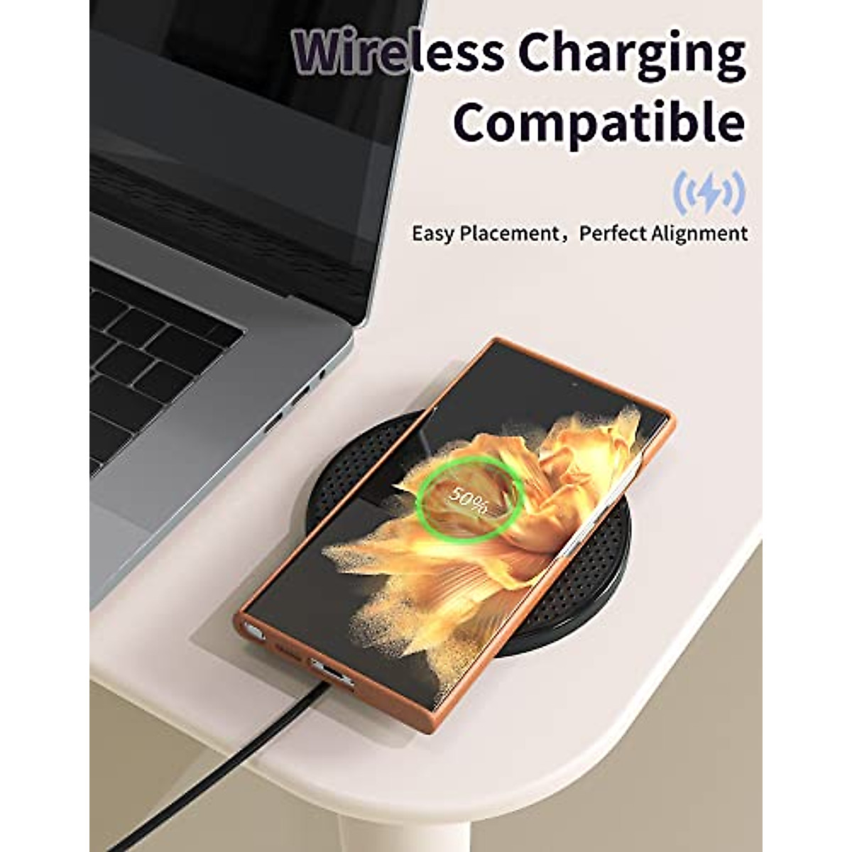 DDJ Samsung Galaxy S23 Ultra Case, Thin Full Leather Wrap, Shockproof, Classic Slim Design, Raised Screen & Camera Protection, Brown