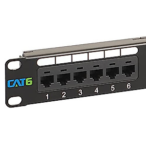 ICC CAT6 Patch Panel with 24 Ports and 1 RMS in 6-Pack