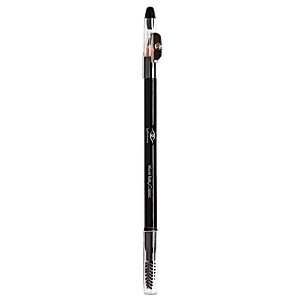 Eye Embrace Warm Betty Classic: Light Gray Wooden Eyebrow Pencil – Waterproof, Double-Ended Pencil with Sharpener & Spoolie Brush, Cruelty-Free