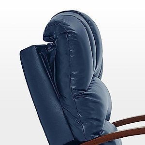 MCombo Power Swivel Glider Recliner Chair with Adjustable Headrest for Living Room and Nursery, Faux Leather PR616 (Navy Blue)