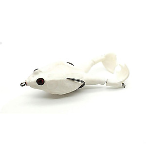 Spotlip 5pcs/Set Double Propellers Frogs Lure Soft Bait Soft Silicone Artificial Fishing Lures Floating Weedless Baits Kit 3.56 inch/13g Topwater Lure (B)