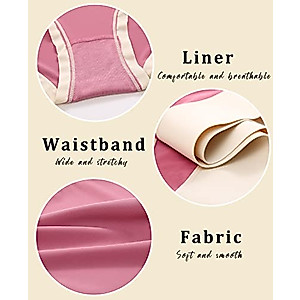 Knowyou High Waisted Underwear for Women Breathable Cute High Cut Panties for Ladies Women's Comfortable Full Coverage Brief