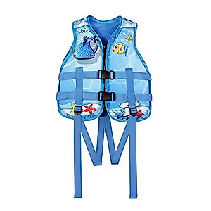 Children's Swimming, Auxiliary Float Suit Buoyancy Vest, Boys and Girls Fishing Vest (Pink Unicorn)