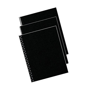 Fellowes Binding Linen Presentation Covers, Letter, Black, 200 Pack (5217001), Black Linen