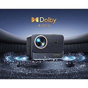 Projector, WiMiUS 2023 Newest 5G WiFi Bluetooth Projector, 480 ANSI Lumens Full HD 4K Projector Support 4P/4D Keystone, 50% Zoom, Bluetooth 5.2 Outdoor Video Projector for PC Smartphone USB (200000H)