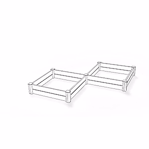 Keter Vista Modular Raised Garden Bed Durable Outdoor Planter for Vegetables Flowers, Herbs, and Succulents, Brown