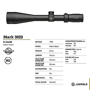 Leupold Mark 3HD 8-24x50mm Side Focus Riflescope