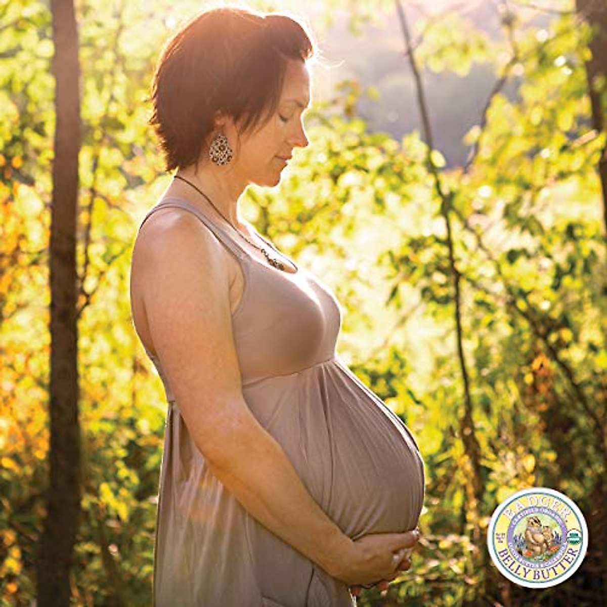 Badger - Belly Butter, Cocoa Butter & Calendula, Certified Organic Belly Butter, Vitamin E Belly Butter, Coconut Oil Belly Butter, Pregnant Belly Butter for Stretched Skin, 2 oz