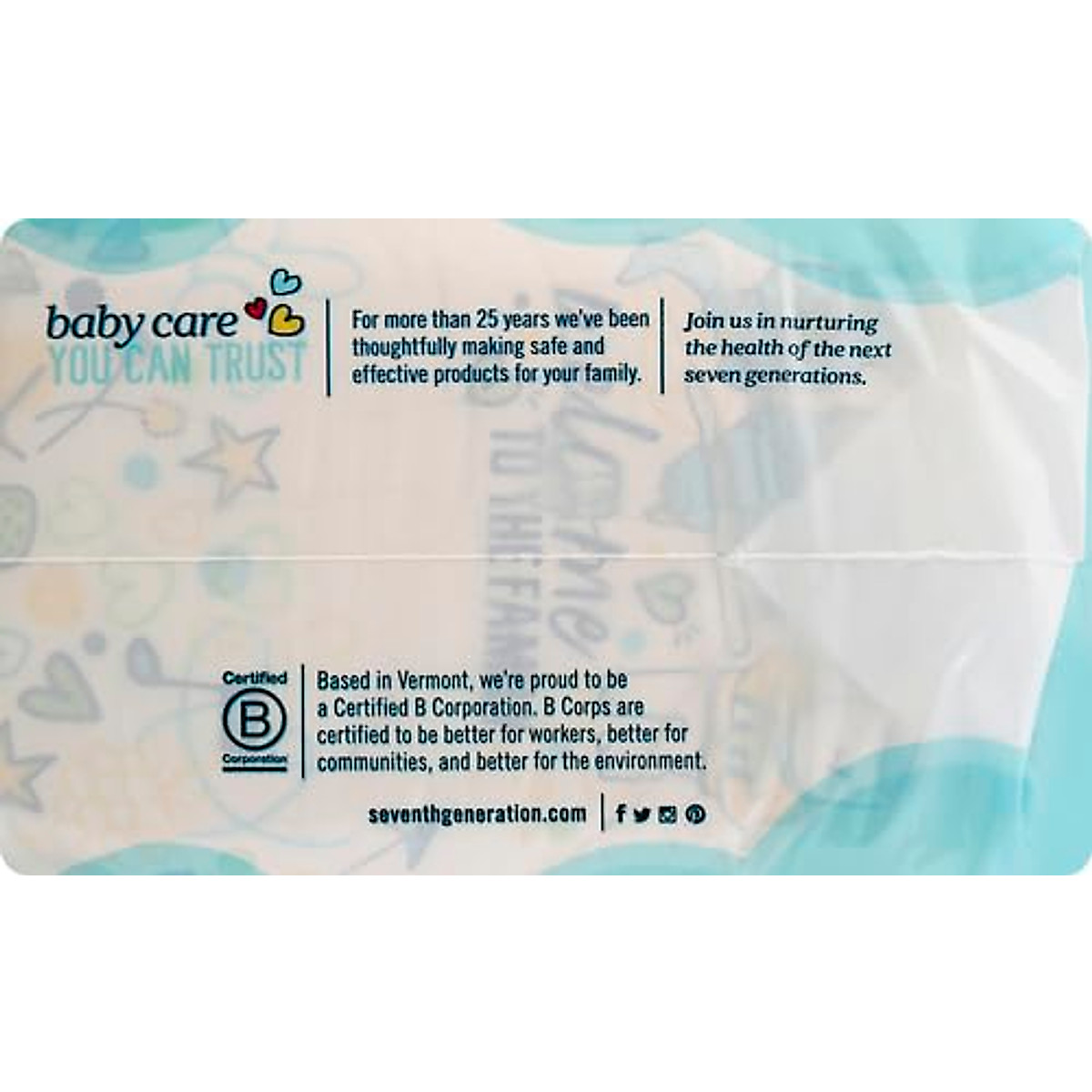 Seventh Generation Baby Diapers for Sensitive Skin, Animal Prints, Size 0 Newborn, 36 count