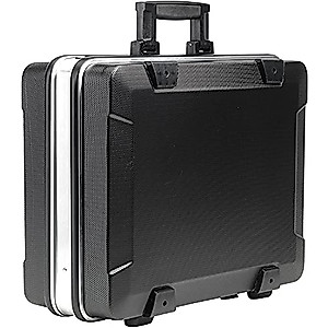 B&W International GO Portable Wheeled Rolling Tool Case Box with Pocket Boards, Black