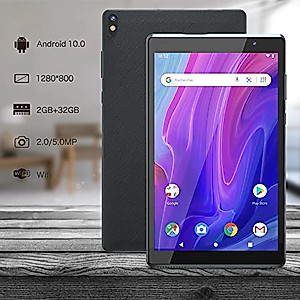BYANDBY Android Tablet 8 inch, Android 11 Tablet, 2GB RAM 32GB ROM, Tablet for Kids, Quad-Core Processor, Dual Camera, WiFi, 128GB Expand, GMS Certified