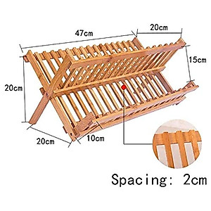 SDGH Wooden Dish Rack - Household Dish Rack Kitchen Tableware Drain Dish Rack Storage Rack