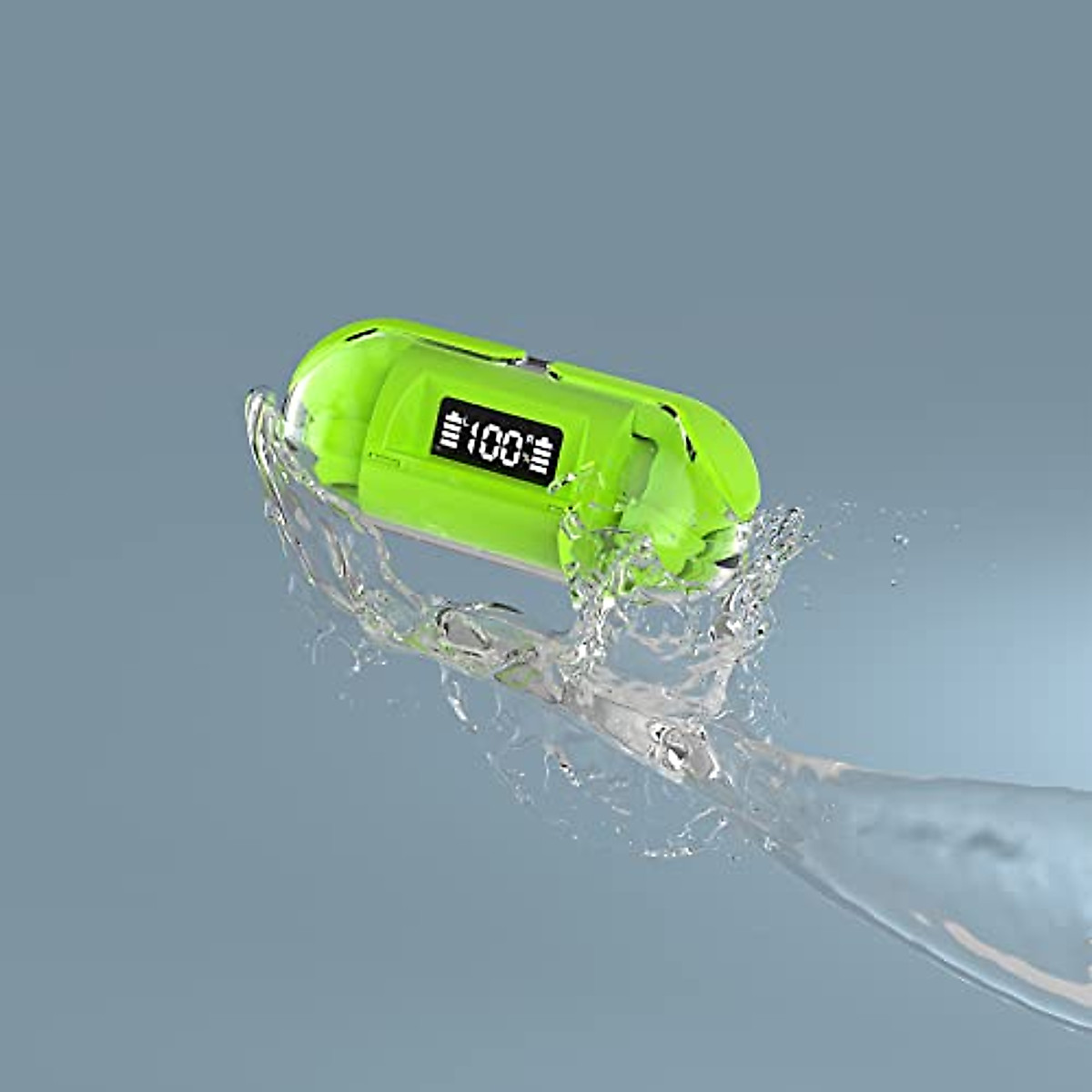 Sport Bluetooth 5.3 Headphones, Wireless Earbuds with Dual LED Battery Display 30Hrs Playtime, IPX7 Waterproof Wireless Headphones with Earhooks, Built-in Mic Earphones for Gym