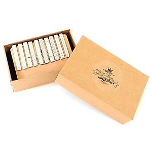 Mens Skinny Tie Clip Set Fashion Jewelry, 10 Pieces of Silver Tone, 1.57 Inches