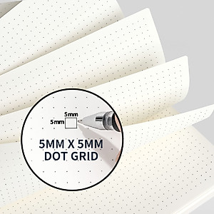 SUNEE Dotted Spiral Notebook - 4 Pack Large Bullet Journals 8.5 x 11 Inches 5 x 5mm Dot Grid Paper 80 Sheets/160 Pages - Journals for Study and Notes (pink, blue, green, purple)