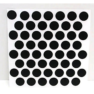 FastCap Adhesive Cover Caps PVC Black 9/16" (1 Sheet 52 Caps)