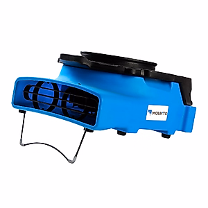 MOUNTO 1/4hp 1200cfm 2 Speed Low Profile Air Mover Floor Carpet Dryer Blower Fan for Water Damage Restoration