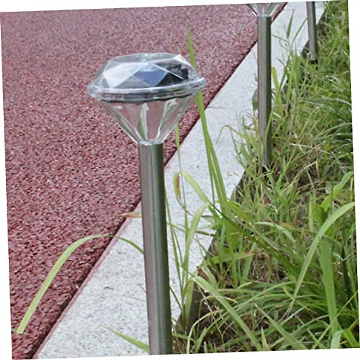 Outanaya Solar Light Outdoor LED Solar Lights Lawn Lights Solar Panels Garden Lights Lawn Lamp Garden LED Light Pathway LED Lights Solar Panel Lights Silver Rainproof LED Street Light