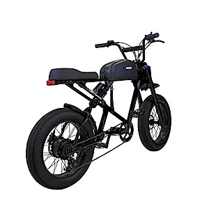 M Massimo 20" Fat Tire E-14 Urban Runner Electric Bike for Adults 48V 750W LED Headlight Taillight Full Suspension Range 43 MI 5 Speed Electric Motor 7 Speed Manual Shimano Gears, e Bike