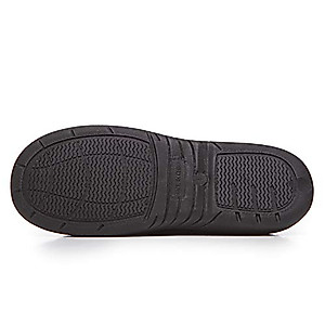 Skysole Boys’ Clog Slippers, Water Repellant Micro Suede, Cozy and Comfortable Indoor Slip-Ons, Black, Size 6