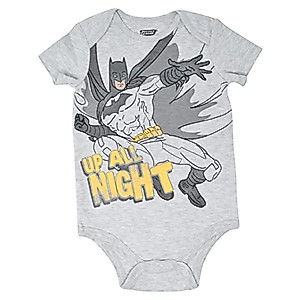 WARNER BROS. Baby Boys 3 Pack Bodysuits: Batman Flash 3-6 Months