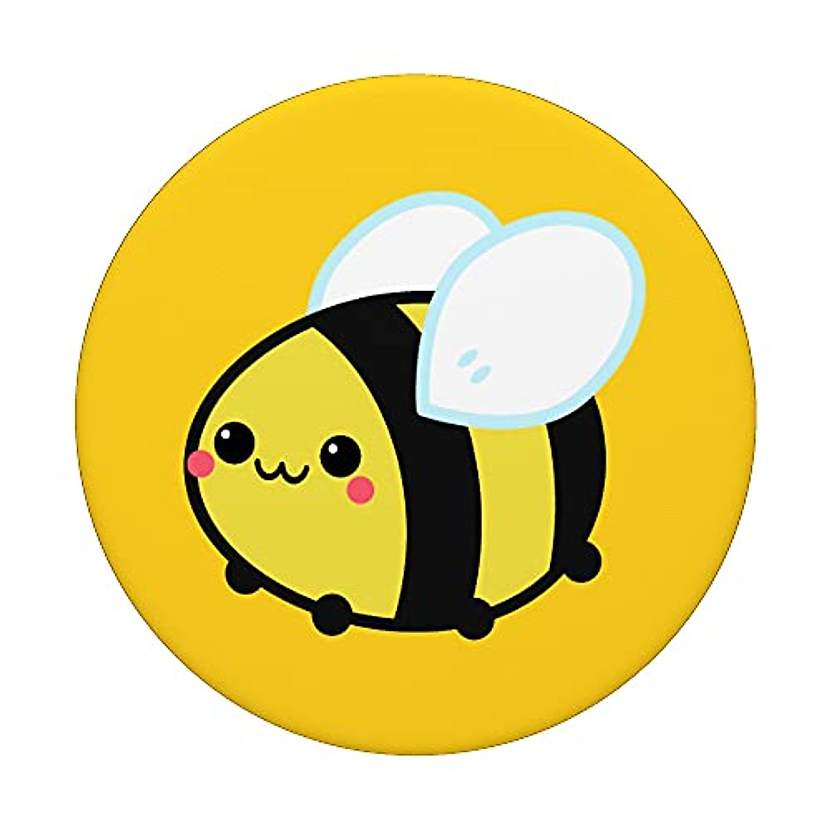 Kawaii Bee Cute Bumblebee Yellow Background Adorable Summer PopSockets Swappable PopGrip