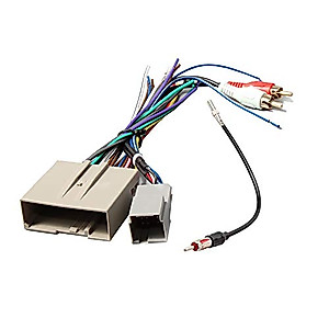 RED WOLF Replacement for Ford 2006-2012, Lincoln 2006-2010, Mercury 2006-2009 Aftermarket Stereo Install Wiring Harness with RCA Adapter, Radio Antenna Adapter Plug Connector