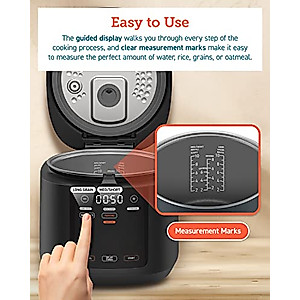 COSORI Rice Cooker 10 Cup Uncooked Rice Maker with 18 Cooking Functions, Advanced Fuzzy Logic Micom Technology, Texture Optional, 50 Recipes, Keep Warm, Delay Timer, Stainless Steel Steamer