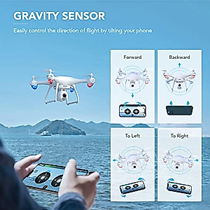 Potensic Upgraded P5 Drone with 2.7K Camera for Adults and Beginners, FPV Quadcopter Helicopter with Gravity Sensor, Trajectory Flight and 3D Flip, Altitude Hold, Headless Mode, 40 Mins Flight Time