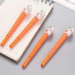 BinaryABC Carrot Bunny Rabbit Gel ink Pen,Easter Gift Easter Party Decoration,5Pcs