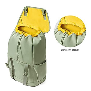 MAH School Backpack for College Student, Water Resistant Casual Daypack for Travel and work, Lightweight Bookbag Men Women (Cactus Green, 15.6 Inch)