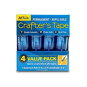 Adtech 05603 Glue Runner Permanent 35 Yards Total - Pack of 3 (4 Each) & 05674 Permanent Crafter's Tape Refills, Single Unit