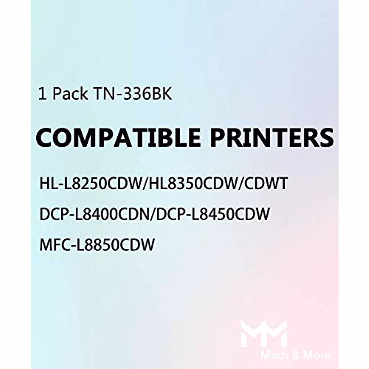 MM MUCH & MORE Compatible Toner Cartridge Replacement for Brother TN-336 TN336 TN336BK Used for HL-4150CDN 4570CDWT 4570CDW MFC-9970CDN 9460CDN 9560CDN 9970CDW (1-Pack, Black, High Yield)