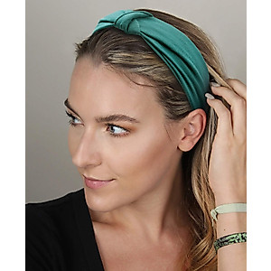 Tobeffect Headbands for Women African Boho Wide Hairband Headband Knotted Head Wraps Turbans Hair Accessories