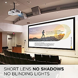 ViewSonic LS921WU 6000 Lumens WUXGA Short Throw Laser Projector for 200 Inch Screen, Dual HDMI, 4K HDR HLG Support, 1.1x Optical Zoom for Business and Education, White