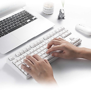 RK ROYAL KLUDGE Sink87G Wired/Wireless TKL Mechanical Gaming Keyboard, No Numbpad Compact 2.4G RGB Wireless Keyboard (White)
